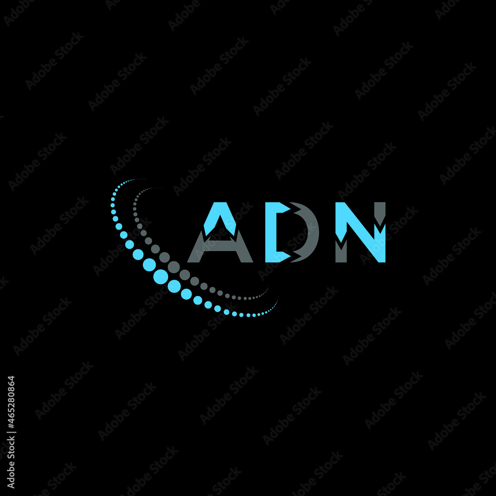 ADN letter logo design on black background.ADN creative initials letter ...