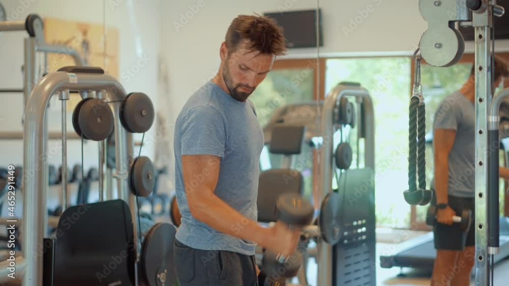 Multi-gym Workout. Chest Workout Pull Down Machine. Indoor Bodybuilding ...