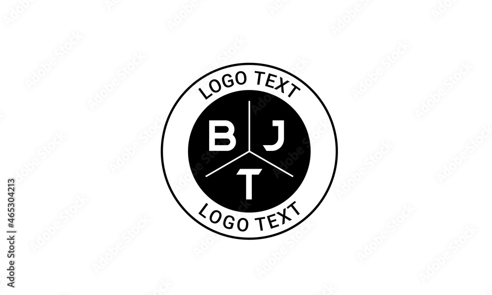 Vetor de Vintage Retro BJT Letters Logo Vector Stamp do Stock | Adobe Stock