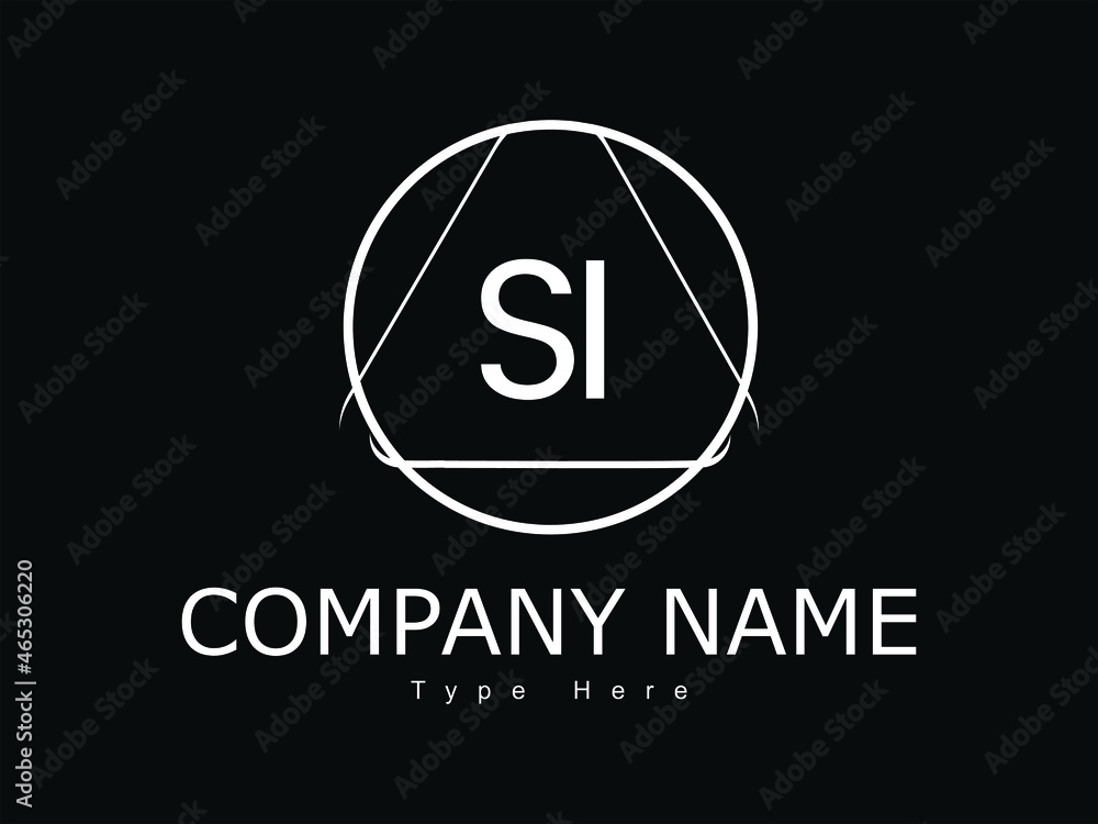SI Logo Letter design template, Letter si logo company design, Alphabet ...