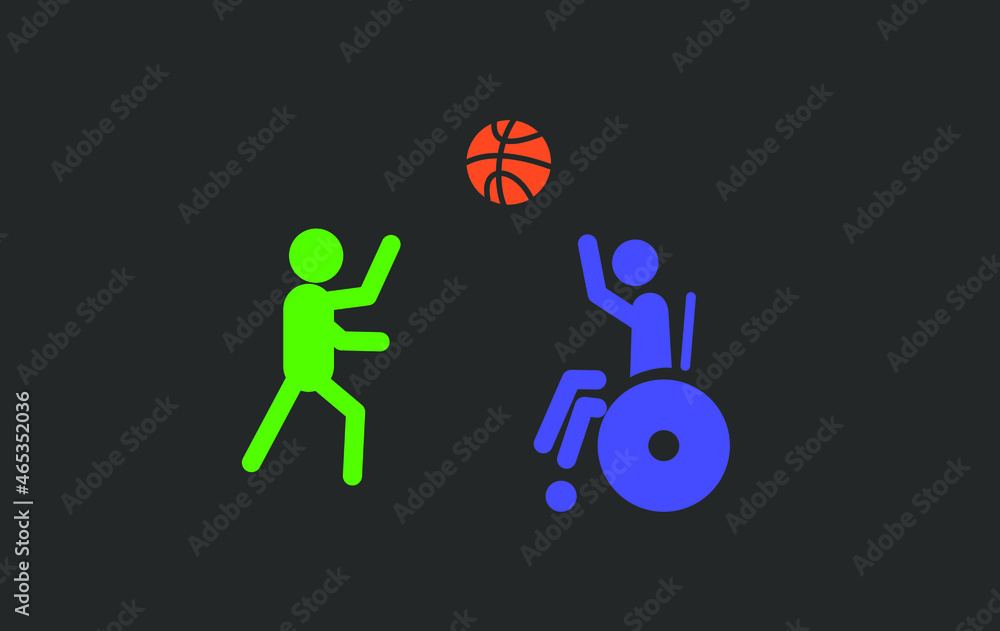 Vetor de Inclusion and diversity concept. Colored pictograms of ...