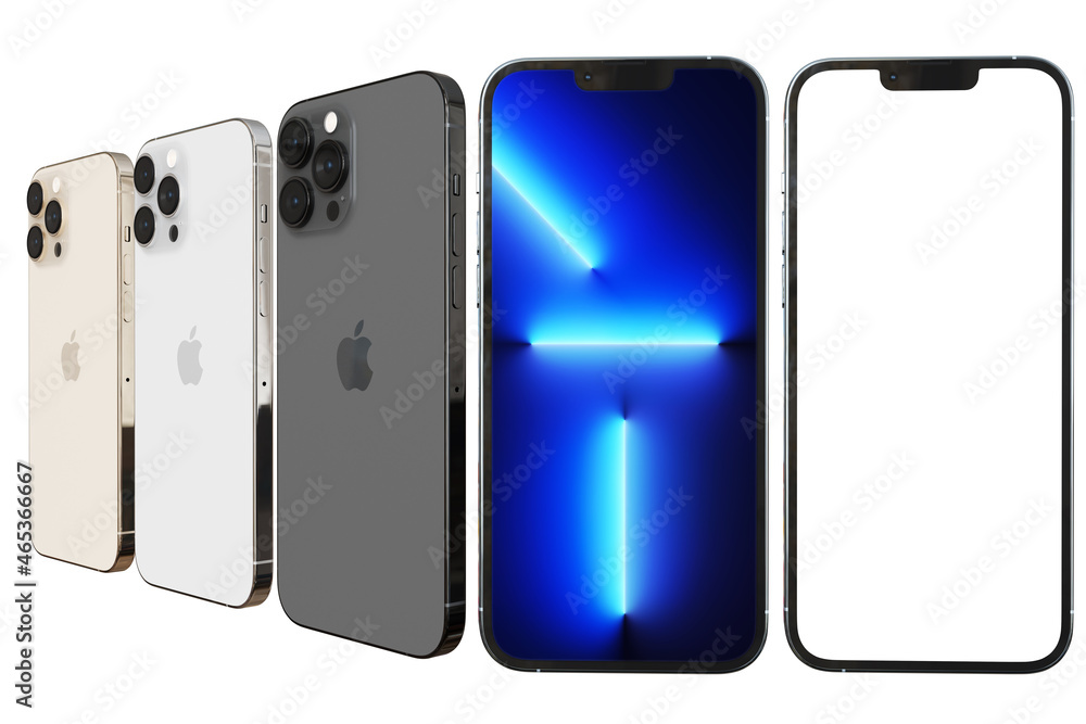 LOEI ,THAILAND,26 Sep 2021 : new Iphone 13 Pro max Front and back side ...