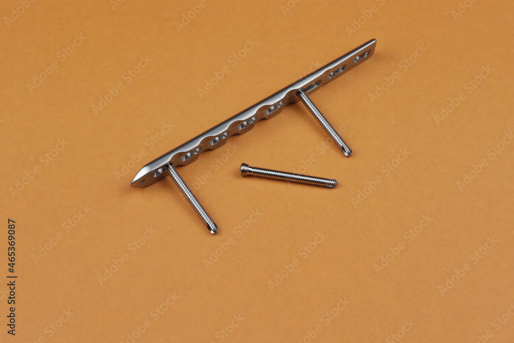 Surgical plates for osteosynthesis in case of bone fractures Stock-Foto ...