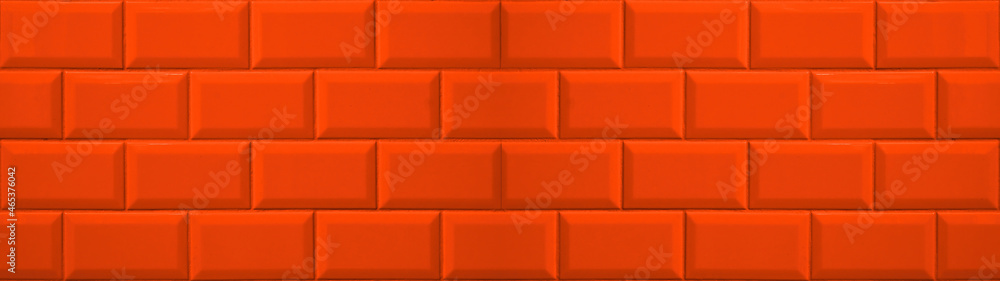 Abstract orange colored colorful brick tiles tilework glazed ceramic ...