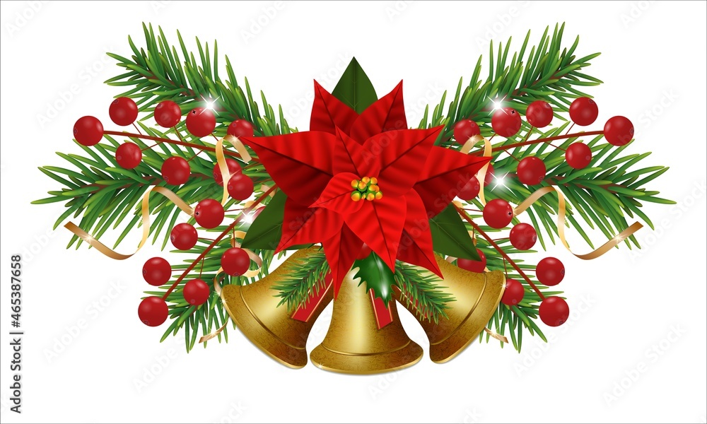 Christmas Bells Corner Border