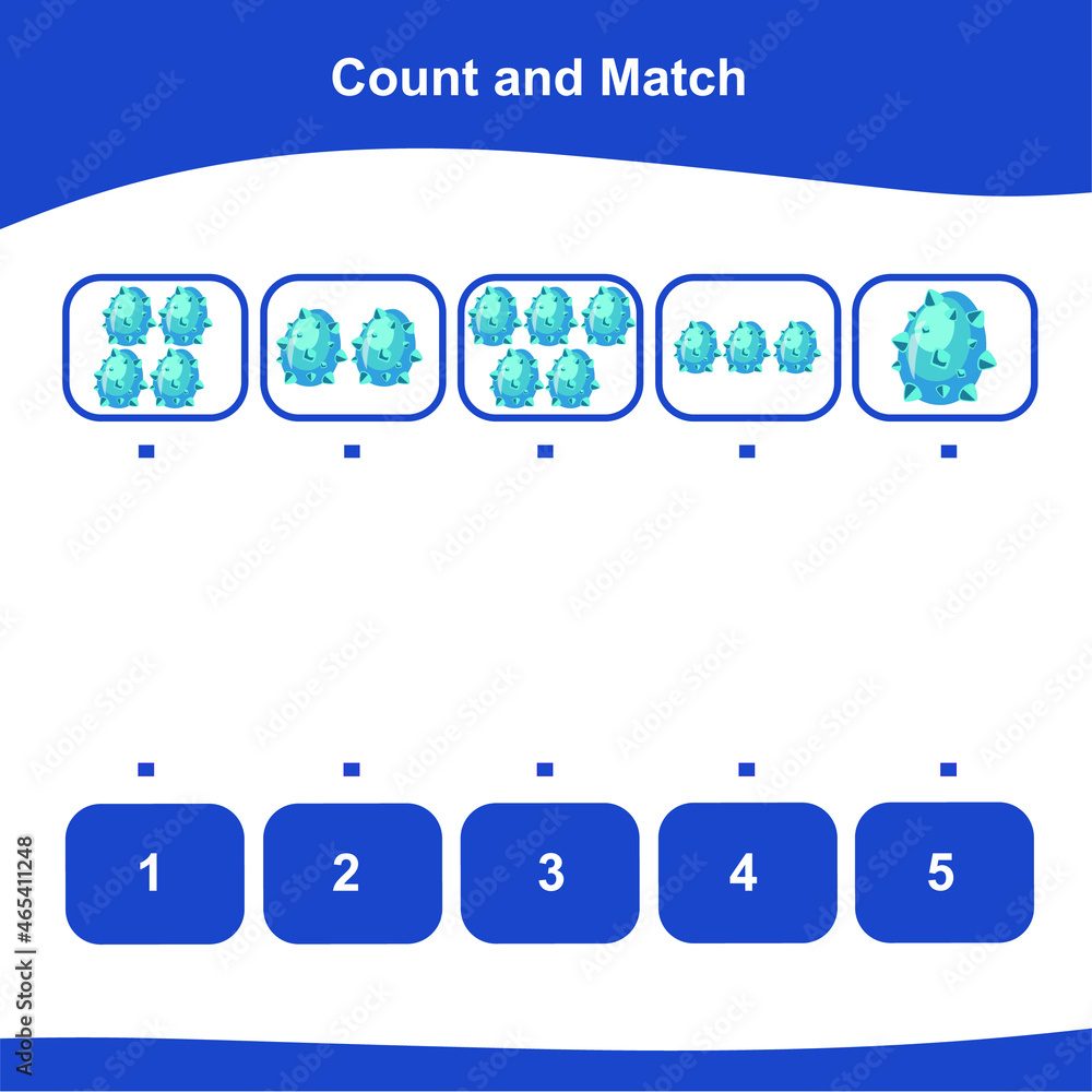 Counting and matching game for kids with Dinosaur eggs. Cute dinosaur ...