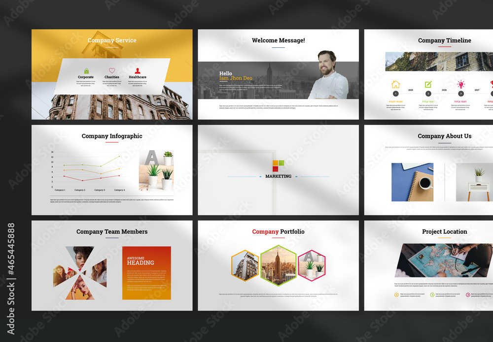 Marketing Presentation Layout Stock Template | Adobe Stock