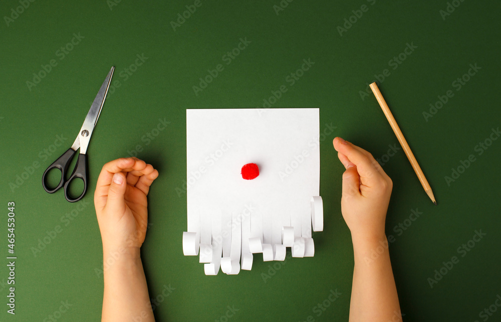 Hands make Christmas, New year 2022 papercraft decoration to decorate ...