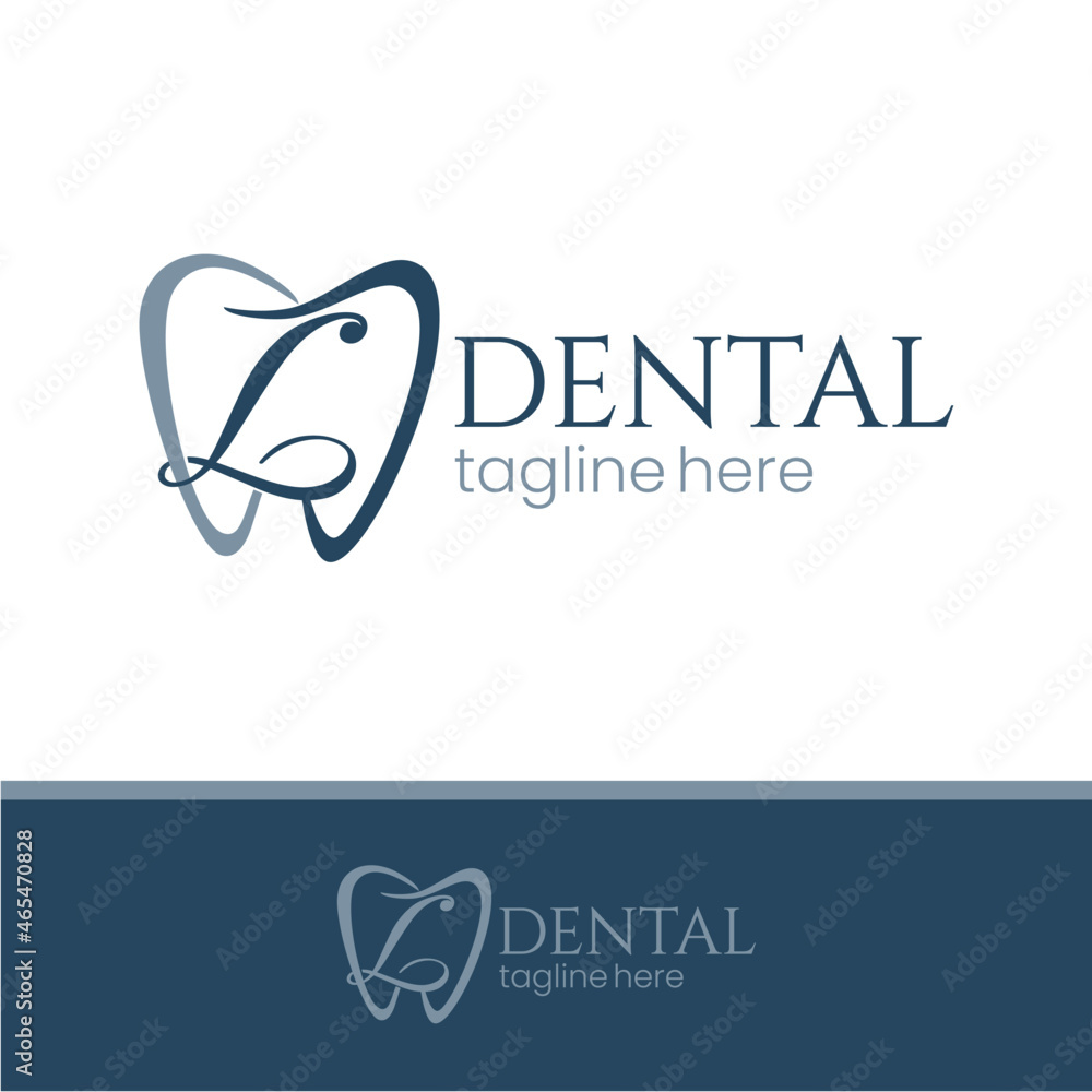 Letter L Tooth Dental Logo Design Stock Vector | Adobe Stock