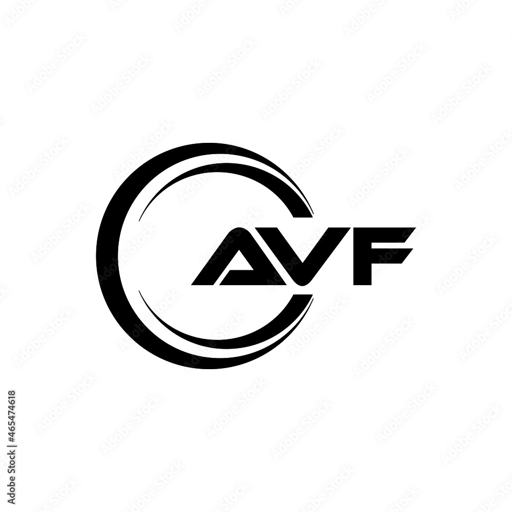 AVF letter logo design with white background in illustrator, vector ...