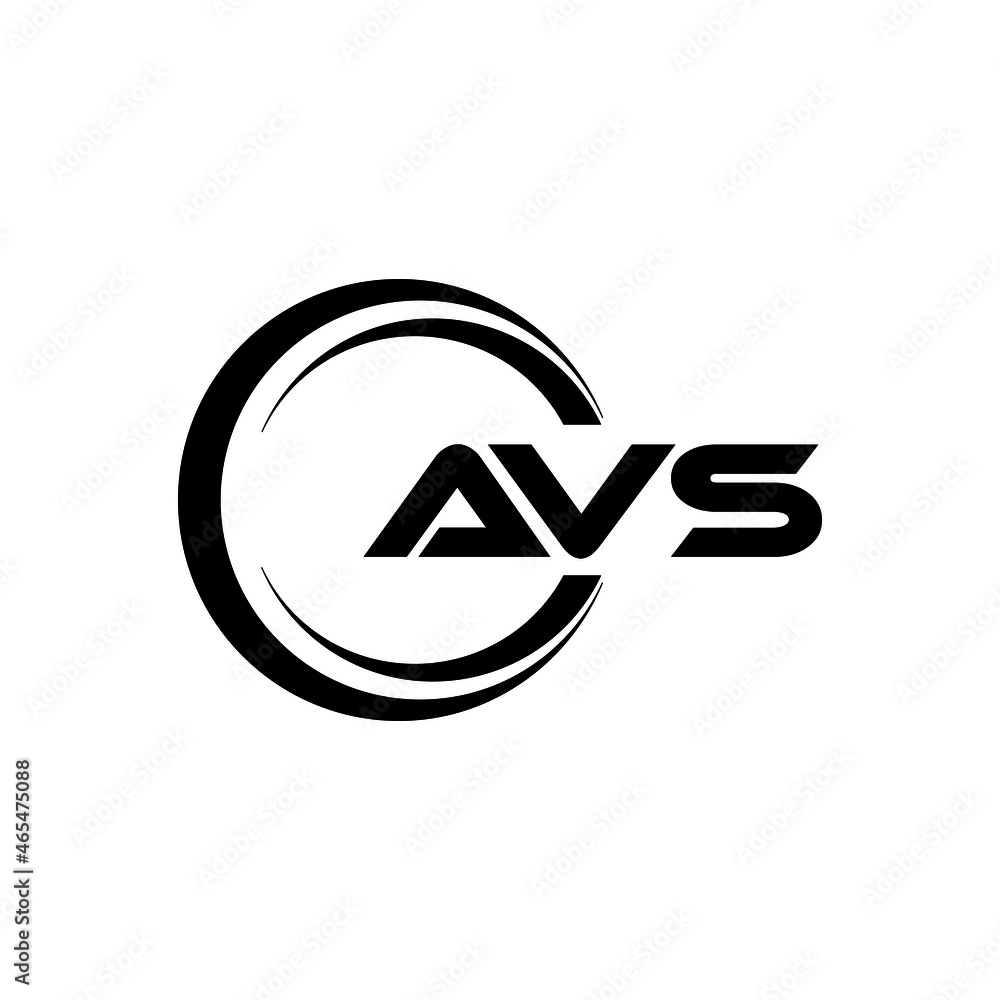 Vecteur Stock AVS letter logo design with white background in ...