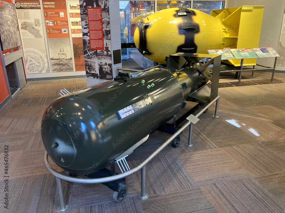 Replicas of Little Boy and Fat Man nuclear bombs in Bradbury Science ...