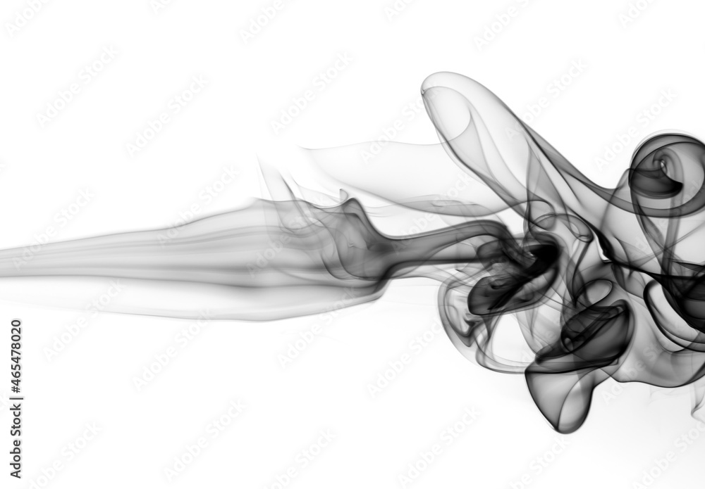 Toxic smoke movement on white background. fire deisgn Stock Photo ...