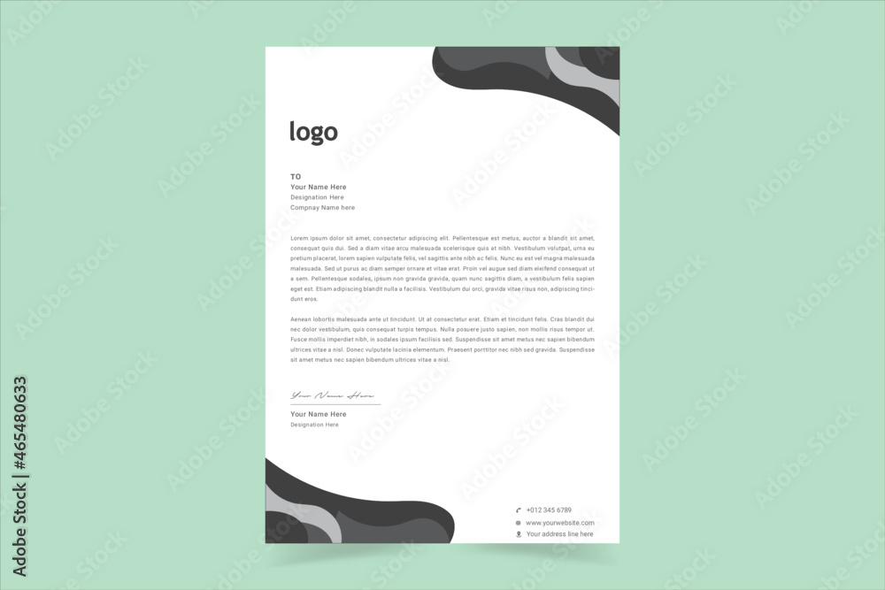 Clean Modern Letterhead Template. Simple creative Letter Head Template ...