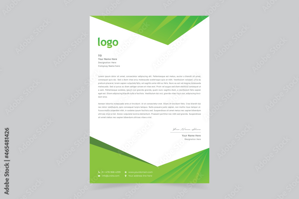 Clean Modern Letterhead Template. Simple creative Letter Head Template ...