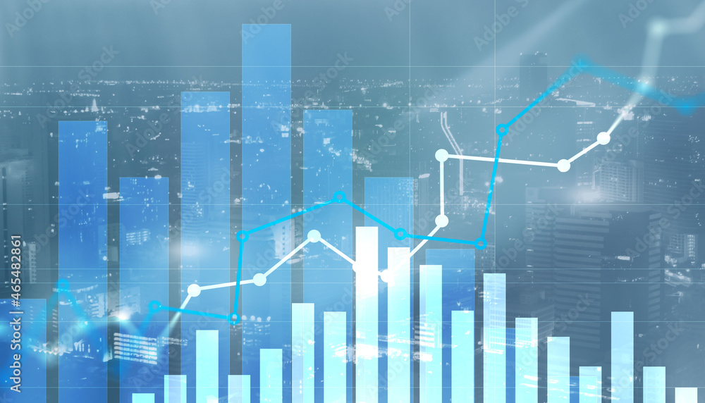 Stock market forex trading graph and candlestick chart Stock Photo ...