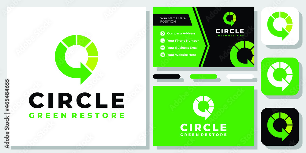 Circle Recycling Eco Green Arrow Friendly Environment logo design ...