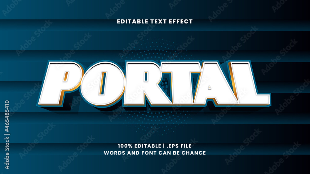 Portal editable text effect in futuristic and modern text style Stock ...