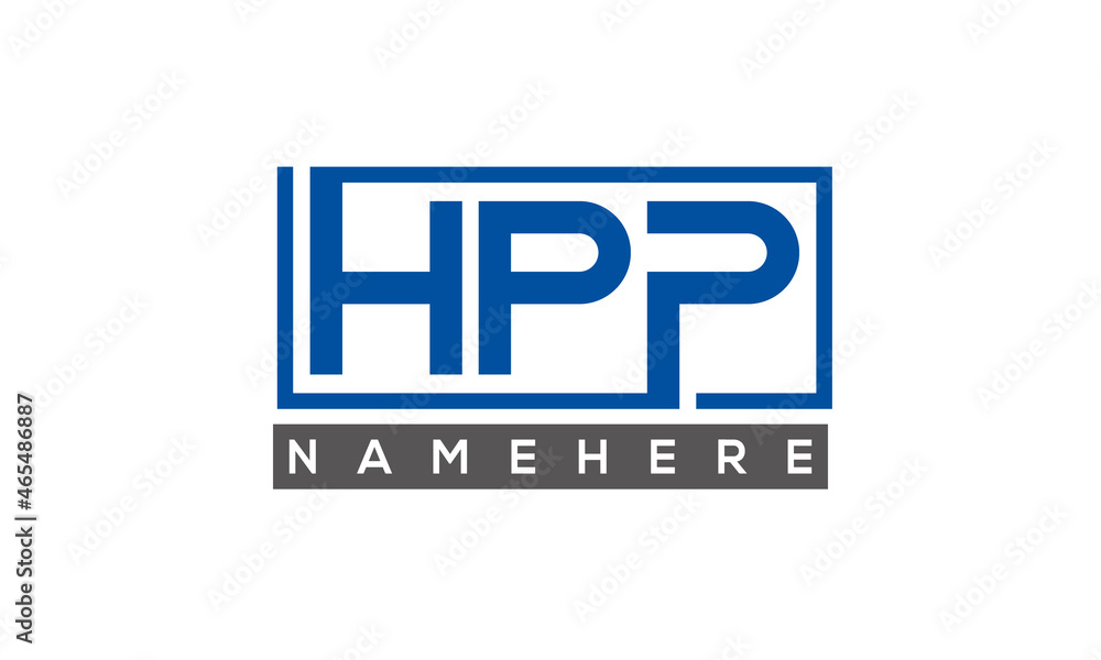 HPP Letters Logo With Rectangle Logo Vector Stock Vector | Adobe Stock