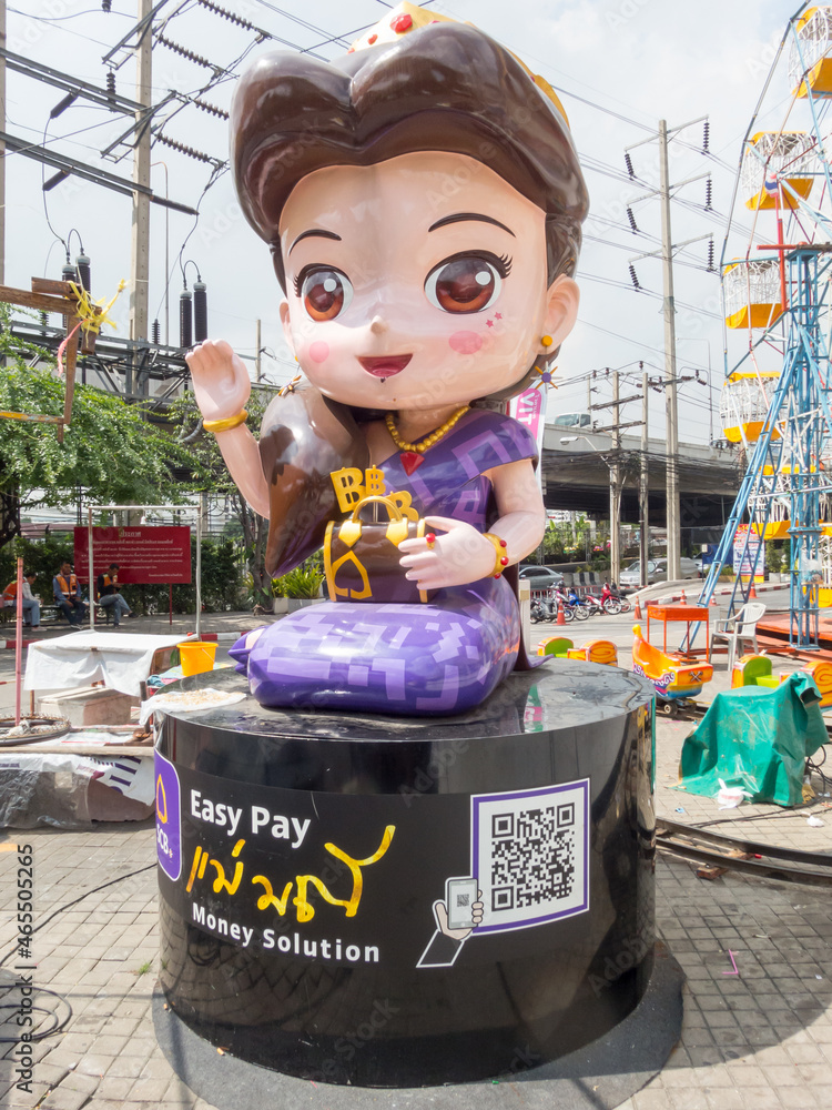 Mascot mae manee BANGKOK THAILAND-14 NOVEMBER 2018:Mascot mae manee scb ...