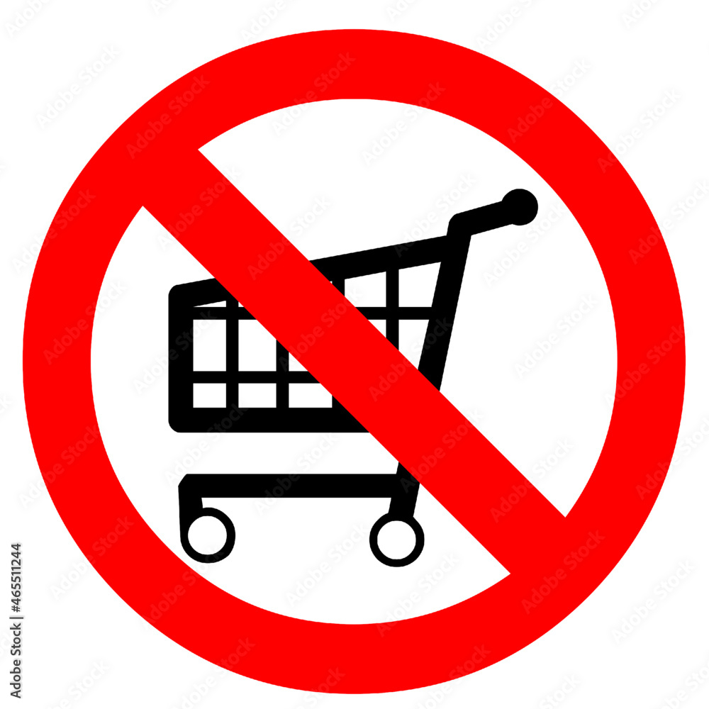 no cart shopping ecommerce Stock Vector | Adobe Stock