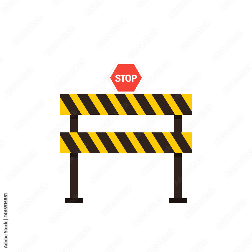 Barricade block vector. fence vector. Traffic barrier vector icon. Road ...
