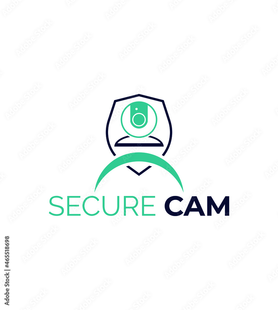 Secure cam logo design template Stock Vector | Adobe Stock