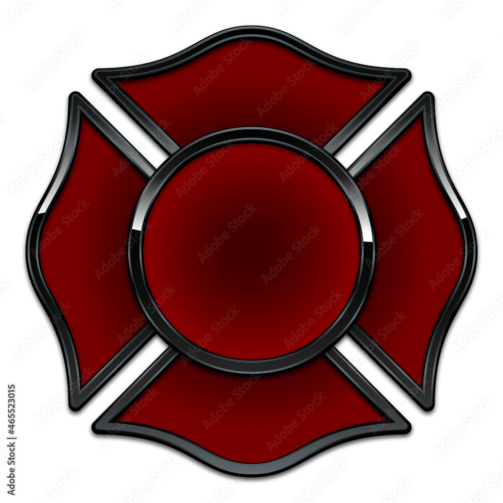 blank fire department logo base red and black Stock Vector | Adobe Stock