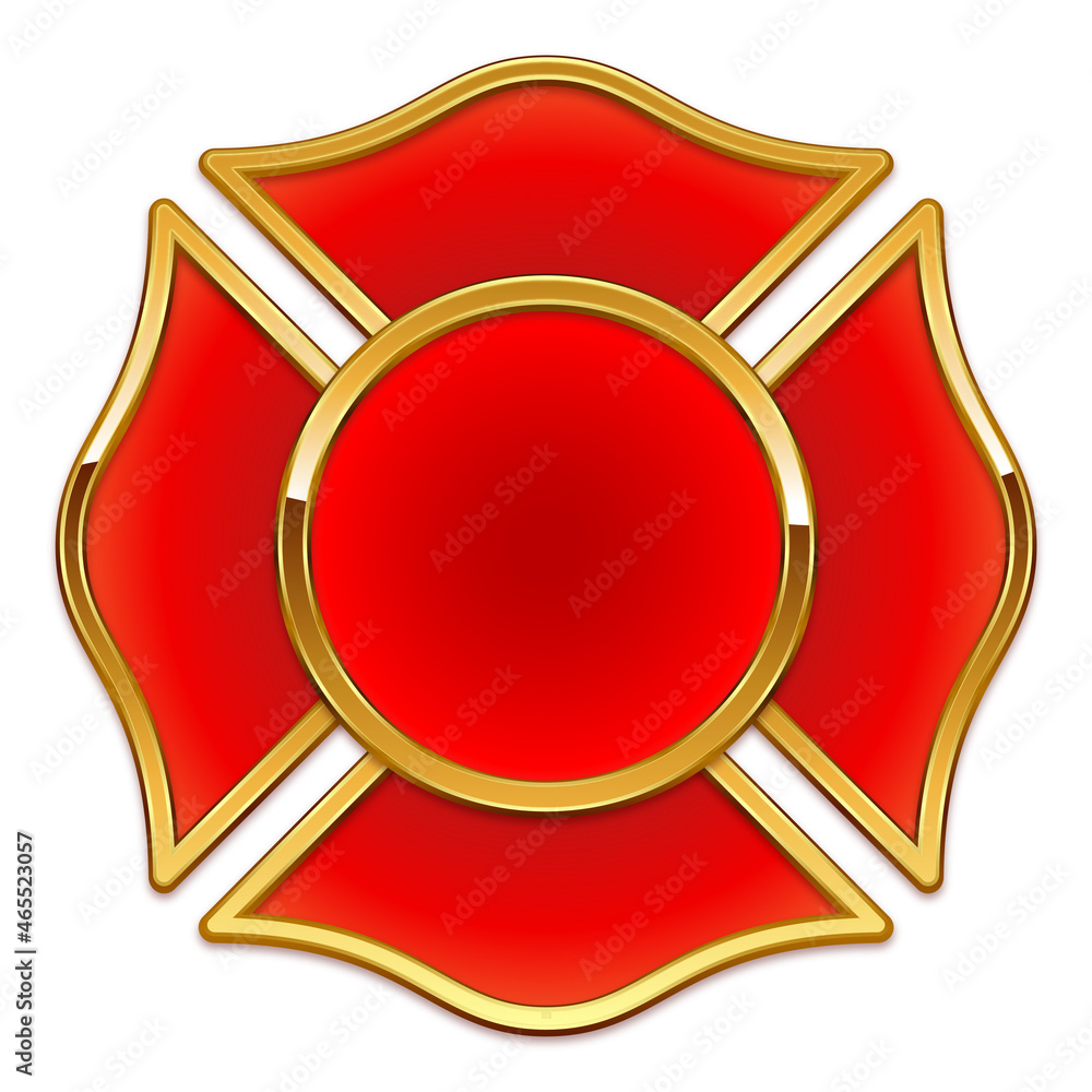 blank fire department logo base red and gold Stock Vector | Adobe Stock