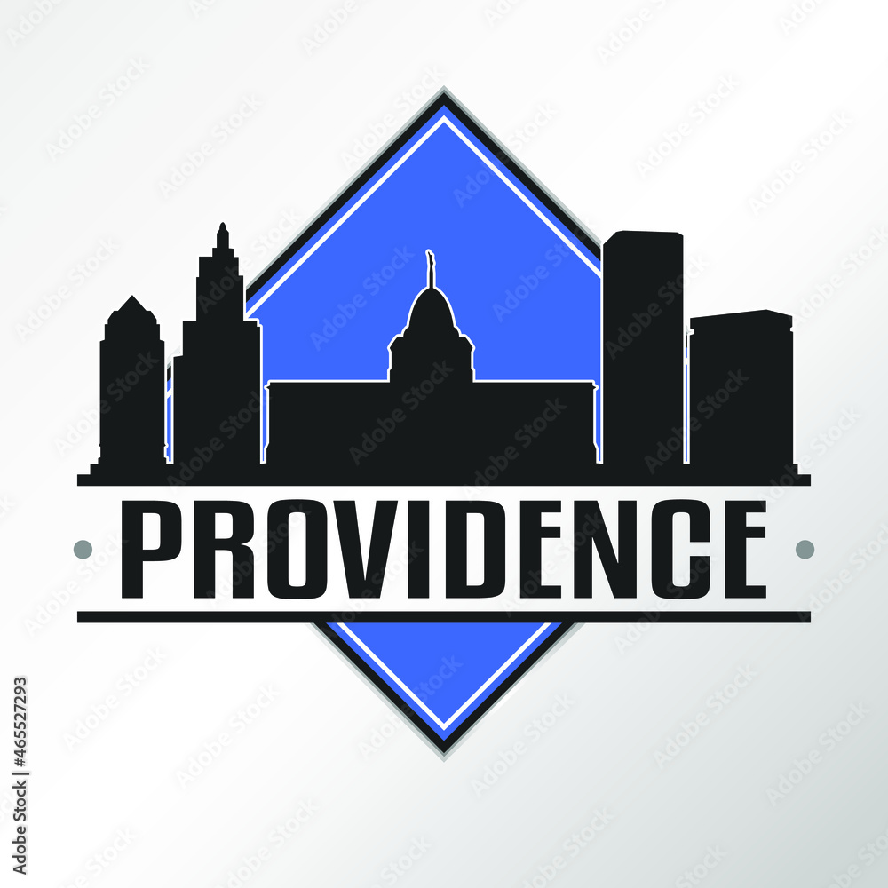 Providence, RI, USA Skyline Logo. Adventure Landscape Design Vector ...