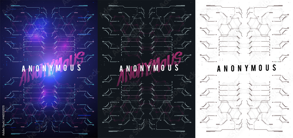 Cyber culture, Cyberpunk futuristic poster. programming and virtual ...