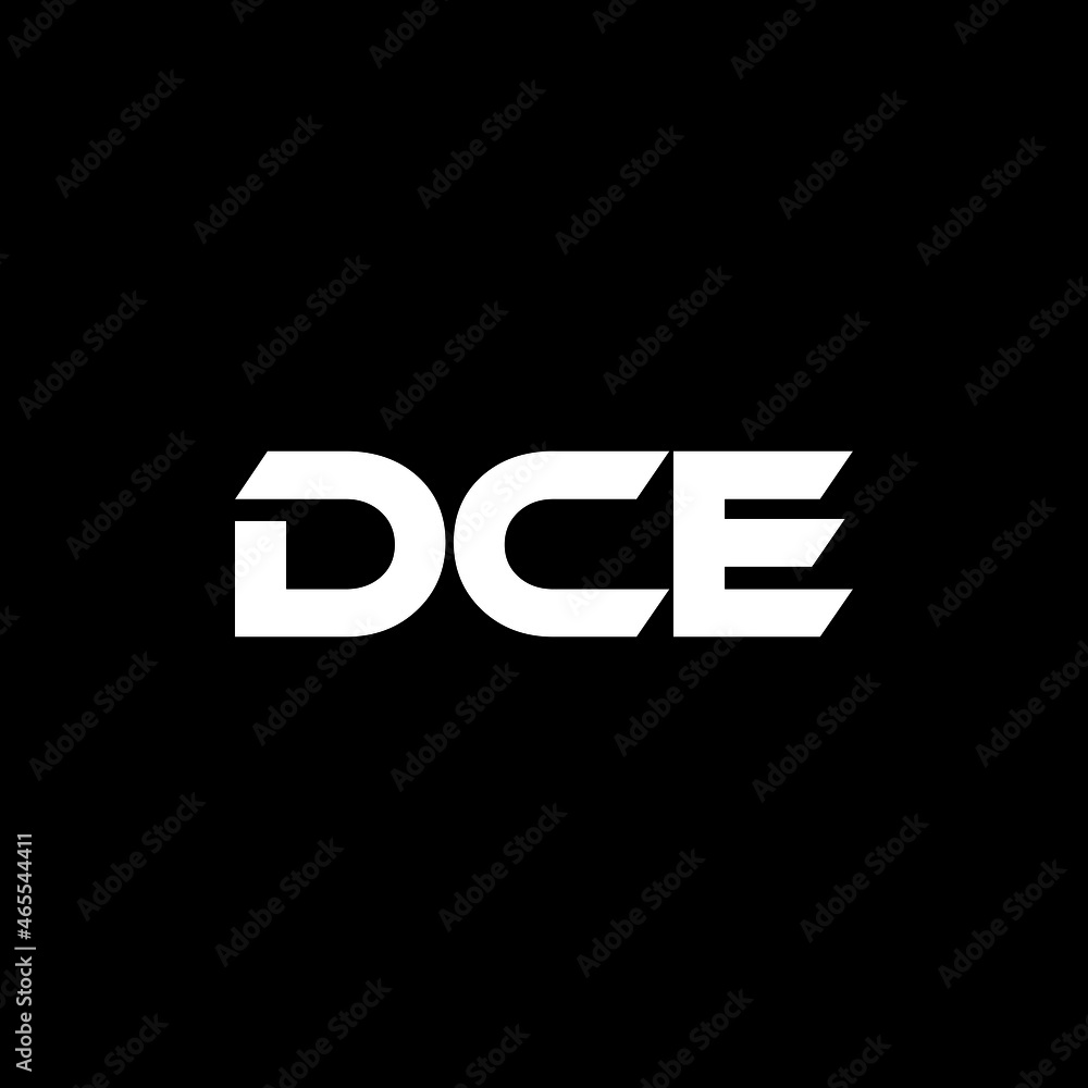 DCE letter logo design with black background in illustrator, vector ...
