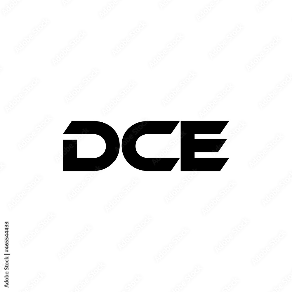 DCE letter logo design with white background in illustrator, vector ...