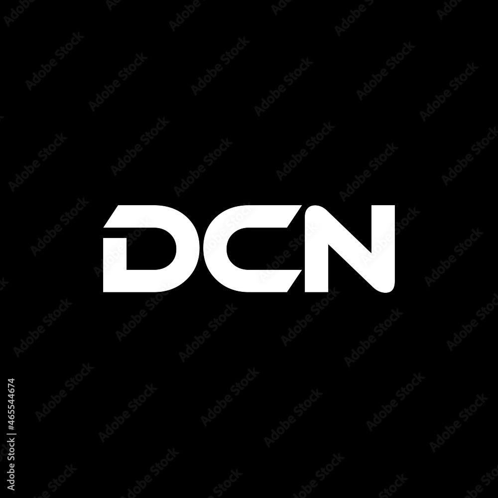 DCN letter logo design with black background in illustrator, vector ...