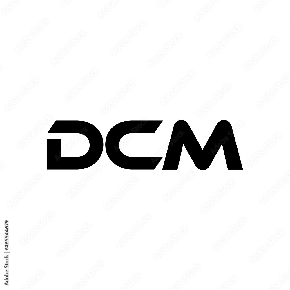 DCM letter logo design with white background in illustrator, vector ...