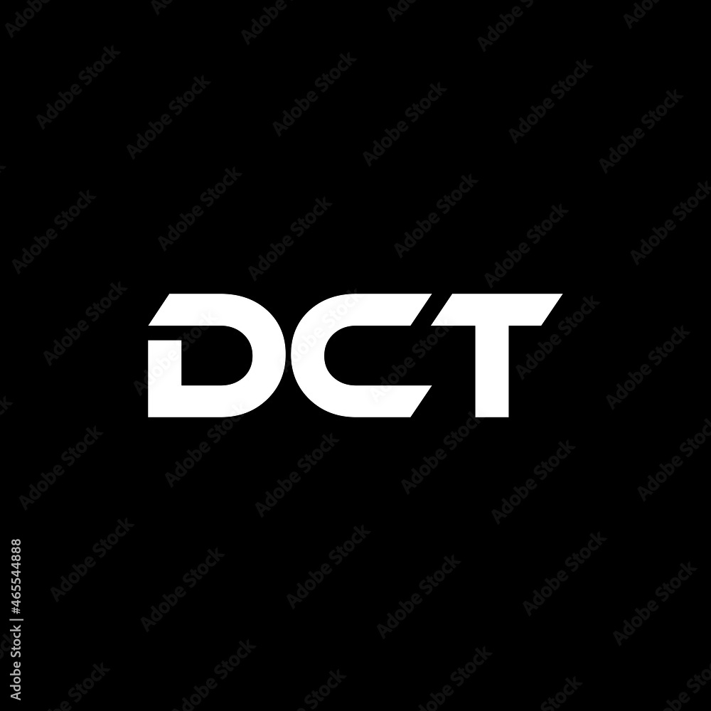 DCT letter logo design with black background in illustrator, vector ...