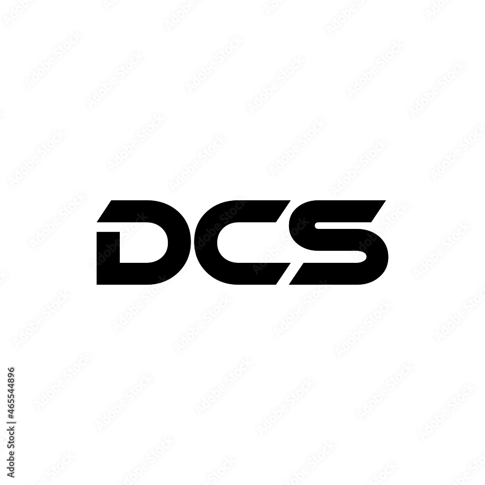 DCS letter logo design with white background in illustrator, vector logo modern alphabet font ...