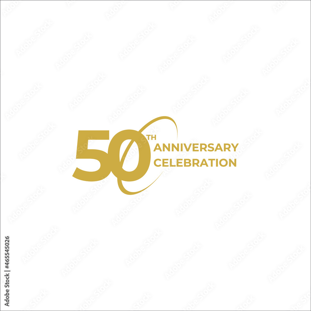 50 years anniversary. Anniversary template design concept with golden ...
