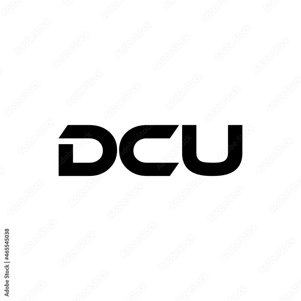 DCU letter logo design with white background in illustrator, vector ...
