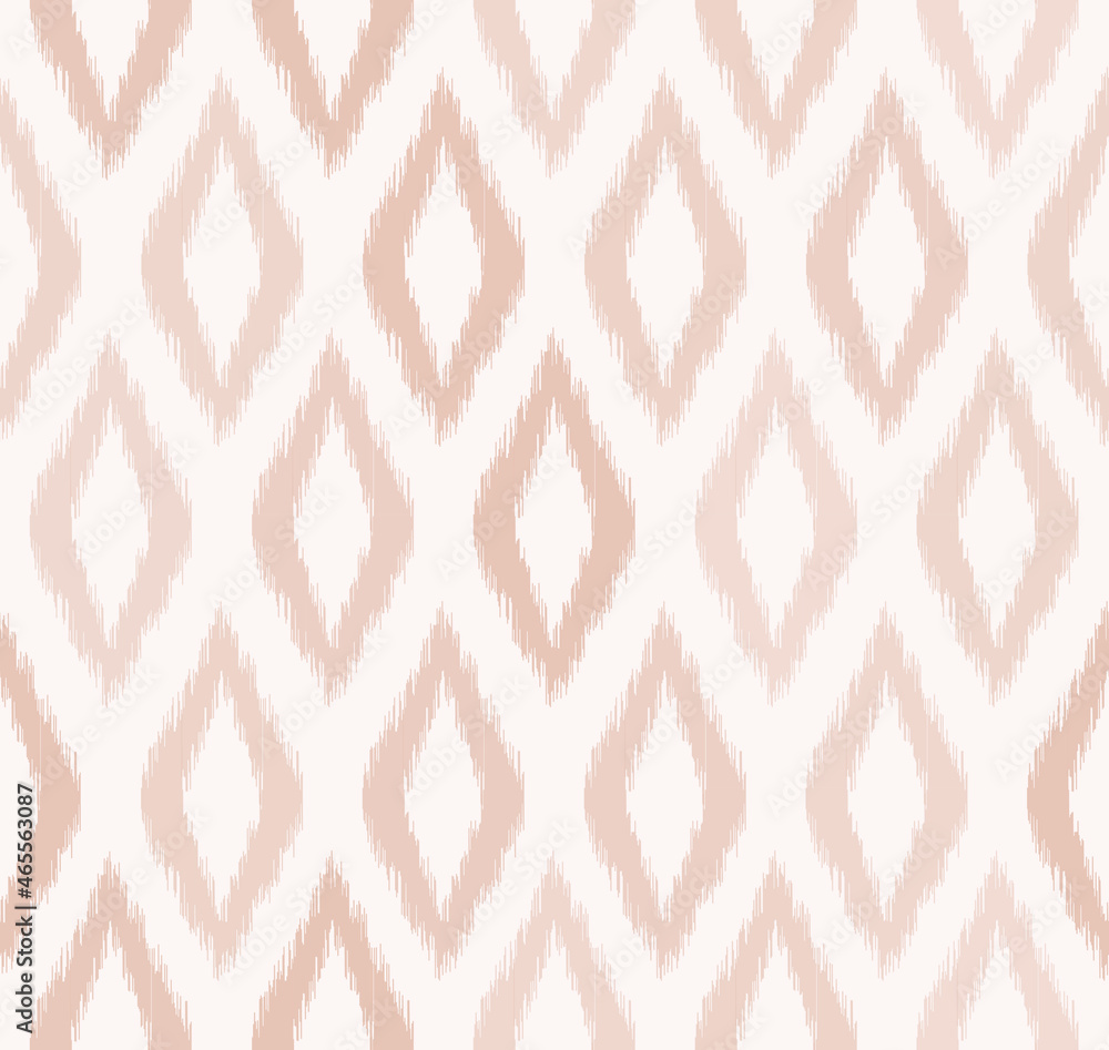 Vector ikat ethnic ogee rhombus shape random beige color seamless ...