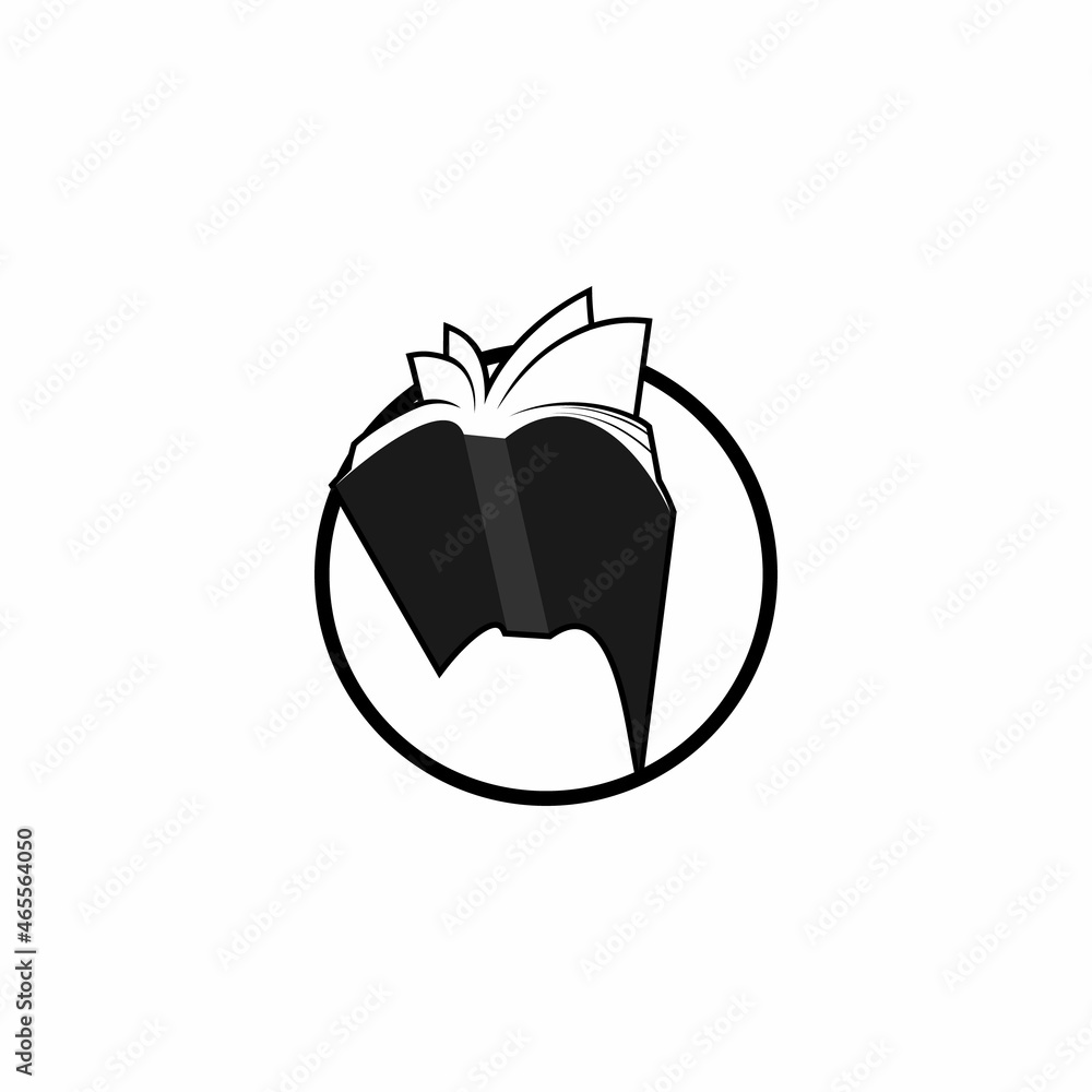 Book logo design. source of knowledge logo. make reading culture Stock ...