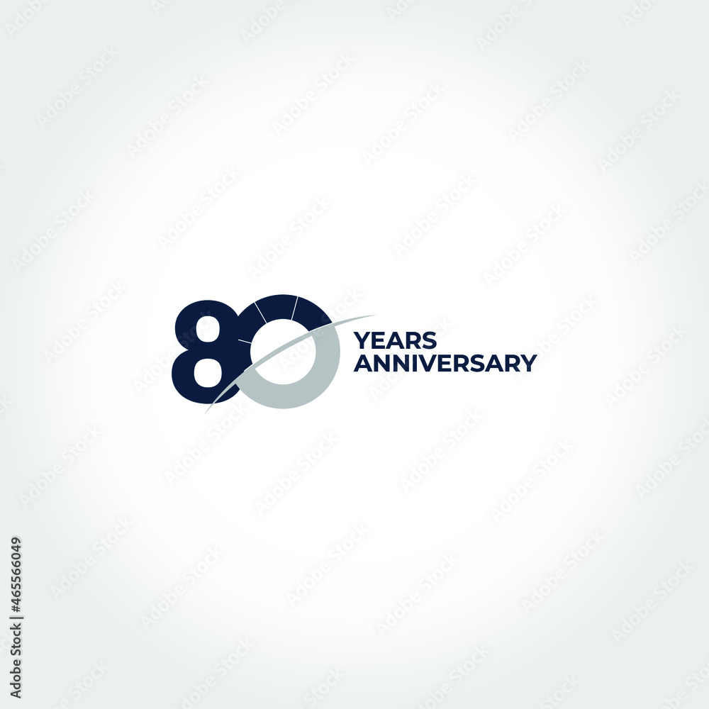 80 years anniversary. Anniversary template design concept, design for ...