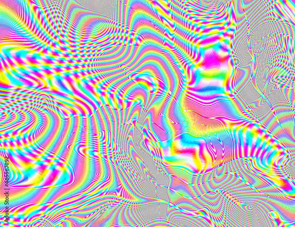 Trippy Psychedelic Rainbow Background Glitch LSD Colorful Wallpaper ...