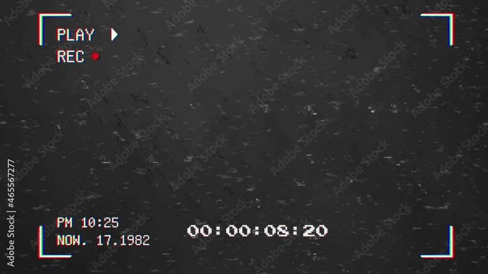 Vidéo Stock Glitch effect camera concept. Realistic video with caption ...