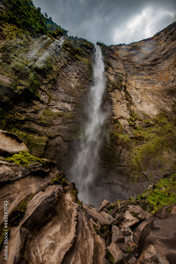 Gocta Waterfall Peru Tallest Freefalling Cascade Stock Photo | Adobe Stock