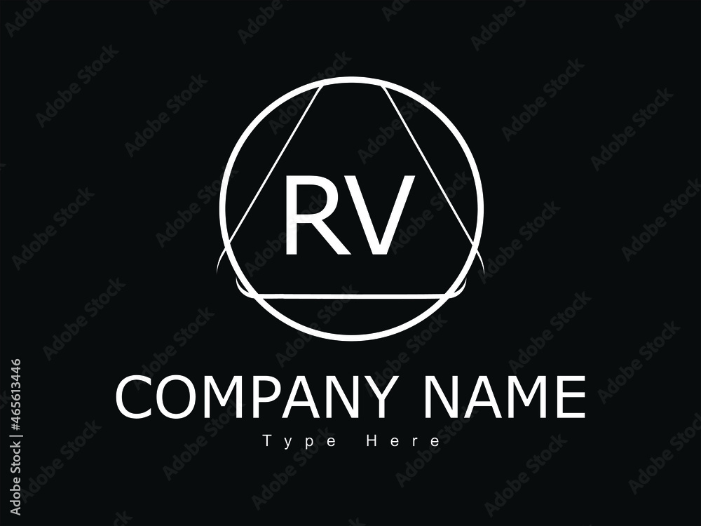 RV Logo Letter design template, Letter rv logo company design, Alphabet ...