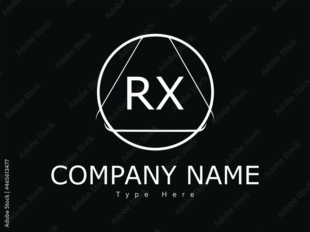 RX Logo Letter design template, Letter rx logo company design, Alphabet ...