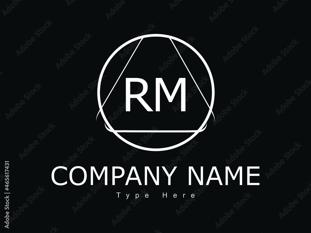 RM Logo Letter design template, Letter rm logo company design, Alphabet ...
