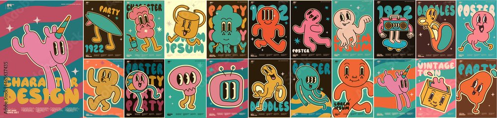 Pop art, comic, typography, vintage design. Big Set of vector ...