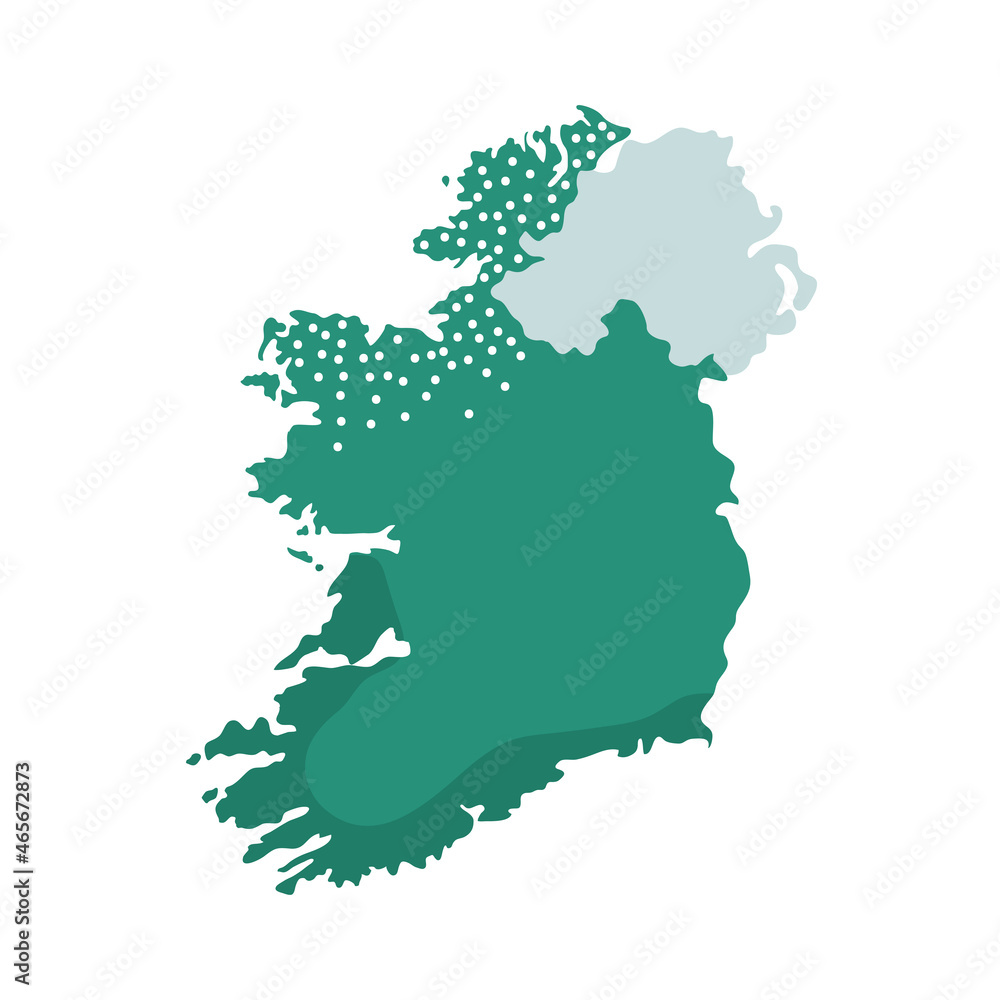 ireland map geography Stock Vector | Adobe Stock